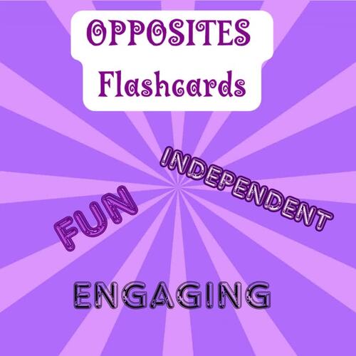 Printable: Opposites/Antonyms Flashcards by LOLLIPOPS Learning Place
