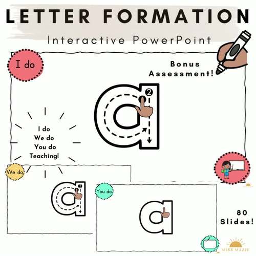 Kindergarten Morning Work Interactive Letter Formation Powerpoint ...