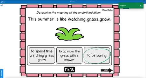 Summer Idioms in Context Speech Boom Cards™ by Aimee Walton | TPT
