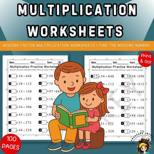 Missing Factor Multiplication Worksheets | Find the Missing Number ...