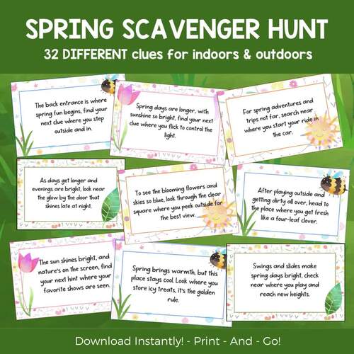 New Years Scavenger Hunt Activity - Easy Indoors and Outdoor Treasure ...