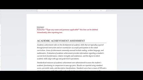 WJ-V Achievement Auto-Fill Psychoeducational Report Template & Graphing ...
