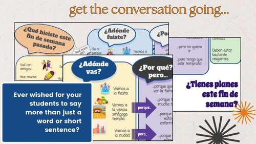 Spanish Weekend ChatMat -present(Ir)&preterite; Qué hiciste, Qué vas a ...