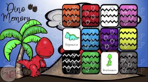 Dino Memory Virtual Game by Sing Song SLP | TPT