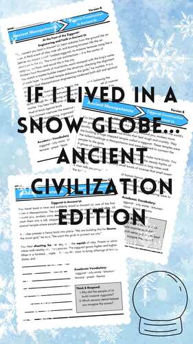 ELA & Social Studies Unit/ Ancient Civilizations /Grades 3–8 / Day in ...