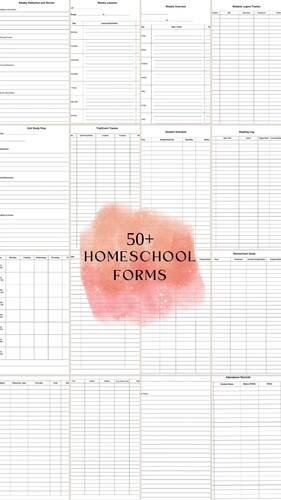 50+ Homeschool Forms & Study Trackers Bundle – Printables for Organized ...