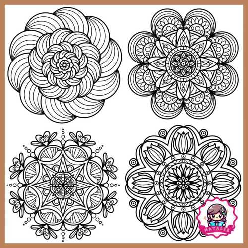 Mandala Line Art Creative Classrooms | Commercial Use | Clipart SET#8
