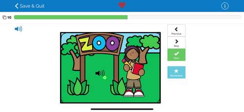 Zoo Animals - Capital and Lowercase Letter Match - Boom Cards - Alphabet