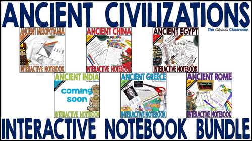 Ancient Civilizations Interactive Notebook Bundle and Activities