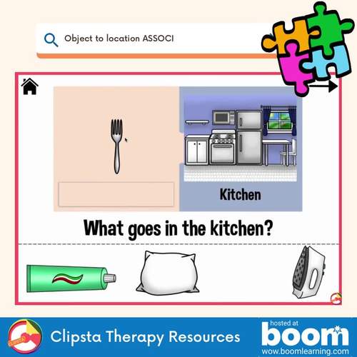 Object-Location Association | Boom Cards™ by Clipsta Therapy Resources
