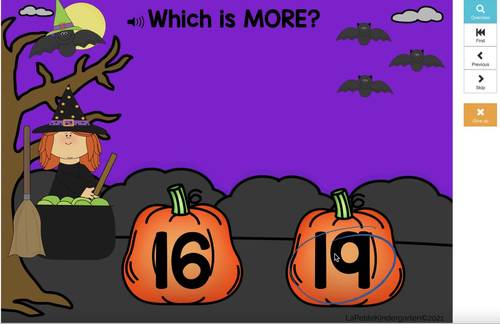 Halloween Comparing Teen Numbers (MORE) BOOM Cards by La Petite ...
