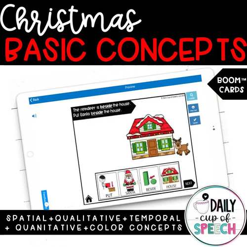 Basic Concepts Speech Therapy | Christmas by Daily Cup of Speech