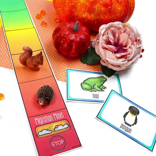 Fall Themed Syllables Game - Preschool Migration Activity by Turner Tots