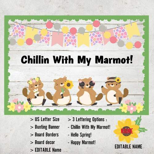 Spring Bulletin Board Door Decor March April Boards Happy Marmot Spring Bu