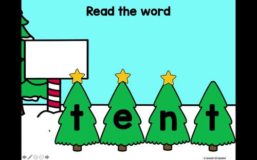 Christmas CVC - CVCC - CCVC words by Lauren's lil Learners | TPT