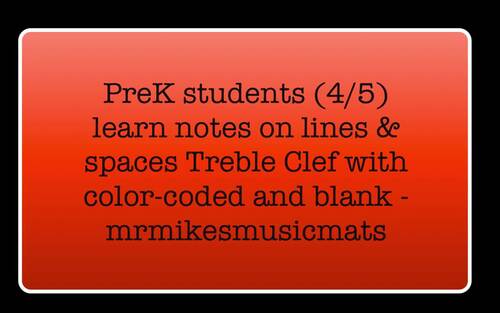 Lines & Spaces With Fill In The Notes - MrMikesMusicMats - Michael Welch