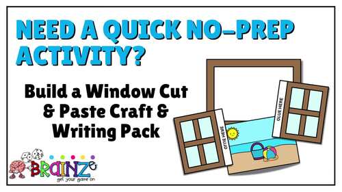 W is for Window Craft & Writing Activity | Cut and Paste Craftivity ...