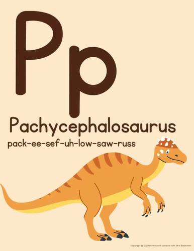 Alphabet Poster Set DINOSAURS by Honeycomb Lessons with Mrs Batterbee