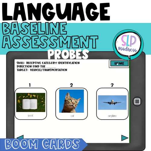 Informal Language Assessment Baseline Data Boom Cards No Print Speech ...