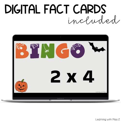 Halloween Math Multiplication Bingo by Learning with Miss Z | TPT