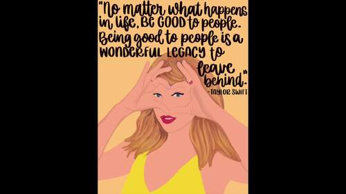 Taylor Swift Posters with Quotes by Sarah Rahimi | TPT