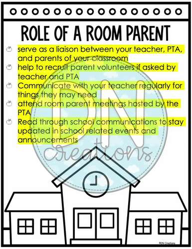 Room Parent Resources | PTA Resources | Back to School Handouts for PTA ...