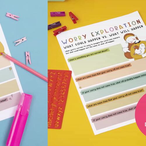 Worry Exploration Worksheet | CBT-Inspired SEL Activity for Anxiety ...