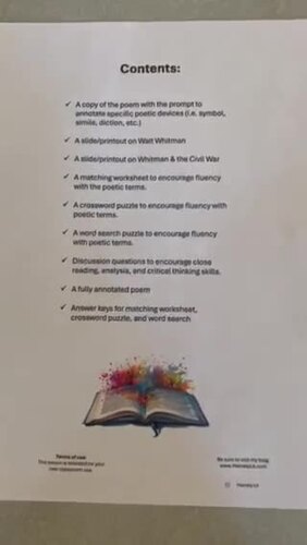 Complete High School ELA Lesson on Whitman's "Beat! Beat! Drums!" by ...