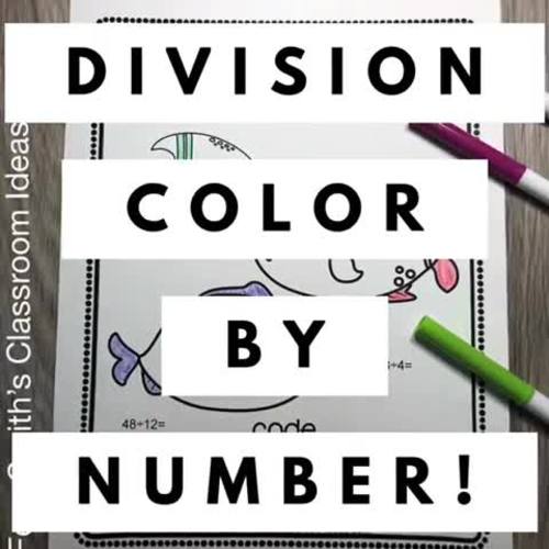 Ocean Color By Number Division by Fern Smith's Classroom Ideas | TPT