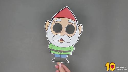 Garden Gnome Mask by 10 Minutes of Quality Time | TPT