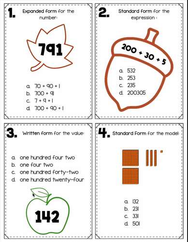 Fall Number Forms Scoot Game | 24 Cards | Standard, Expanded, Word ...