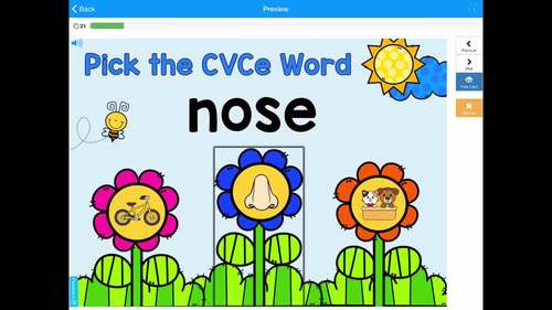 Pick the CVCe Word Digital Task Cards with Boom Cards by Creative ...