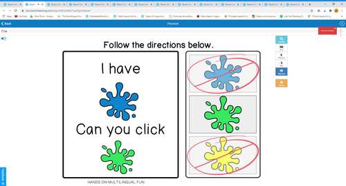 Color Matching BOOM CARDS Distance Learning by Hands-on Multilingual Fun
