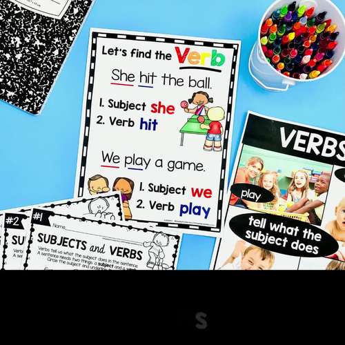 Verbs - Grammar Unit for first grade - second grade - this grade ...