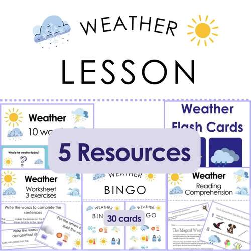 Weather Lesson Bundle - 5 Resources by English with Ann | TPT