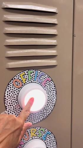 Push Light Hall Pass System - Editable School Pass Signs - Classroom ...