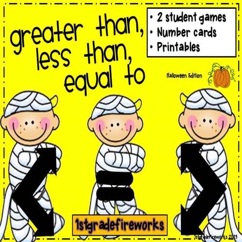 Greater Than, Less Than, Equal To..Halloween Edition by 1stgradefireworks