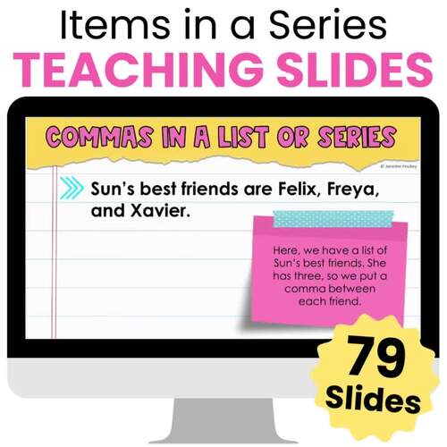 Items in a Series (Includes Colons) - 5th Grade Grammar Teaching Slides