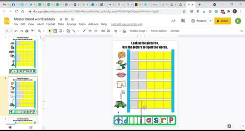 Digital Blends Word Ladders by A World of Language Learners | TPT