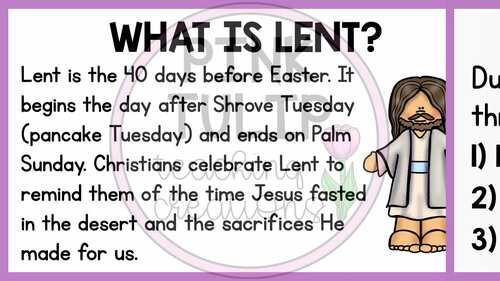 The Season of Lent - Teaching PowerPoint Presentation | TPT