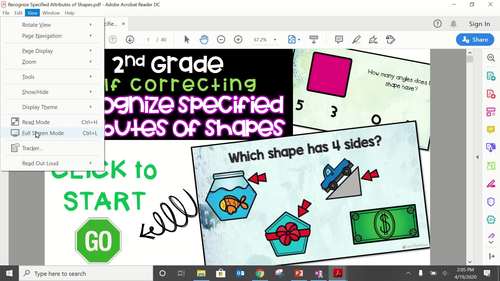 SHAPE Recognition & Attributes - SELF Correcting PDF Distance Learning ...