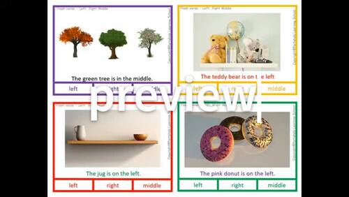 Left Right Middle – Flash card and Clip/Task cards. All real Images.BUNDLE