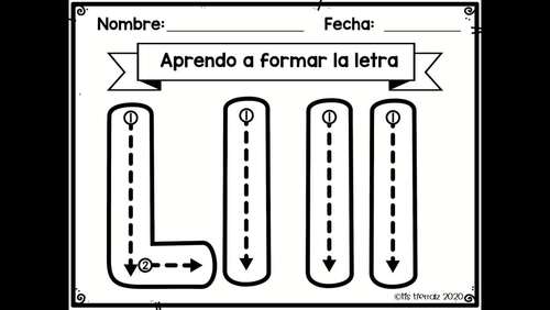 Hojas De Trabajo De La Letra Ll
