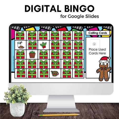 Christmas Alphabet Letter Recognition Digital Bingo Game | Google Slides™