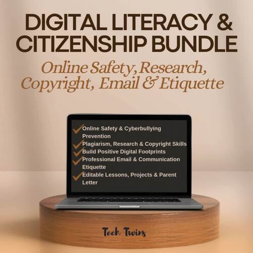 Digital Literacy & Citizenship BUNDLE | Online Safety, Research ...