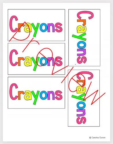 Classroom Supply Organization Labels for Storage Bins Back to School