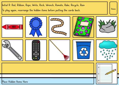 Digital Back To School Articulation Game - Find The Hidden Pencil