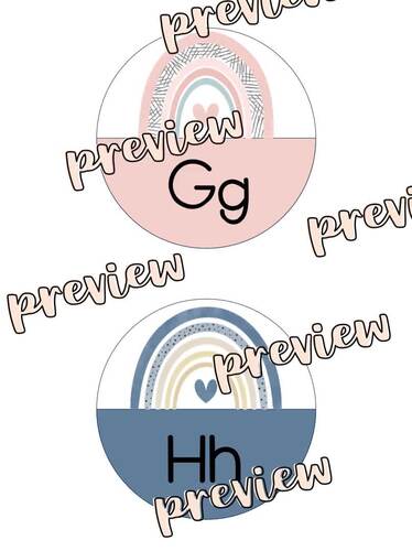 Rainbow Boho Word Wall Letters Classroom Decor by Anh Huynh | TPT