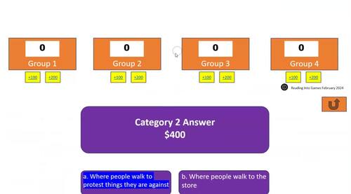 Martin Luther King Jr. Jeopardy- Lower Elementary with Bookmarks- Black ...