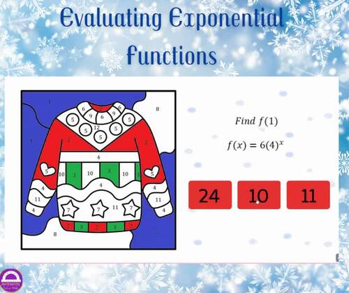 Evaluating Exponential Functions Color by Number | Digital and Printable Evaluating Exponential Functions Color by Number | Digital and Printable